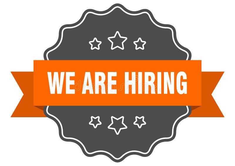 We are Hiring Label. we are Hiring Isolated Seal. Sticker. Sign Stock ...