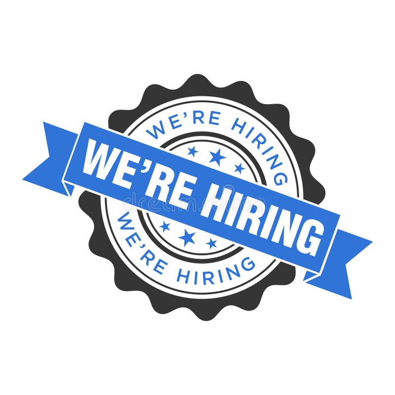 We are Hiring Letter Rubber Stamp Template Design Stock Vector ...