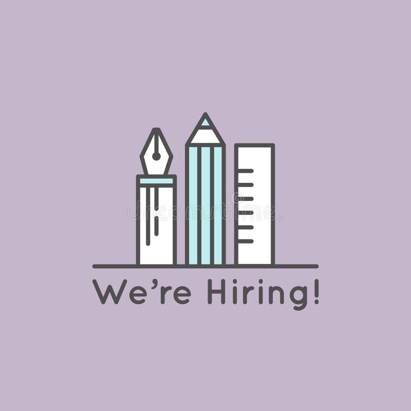 We are Hiring and Looking for Interns Stock Illustration - Illustration ...