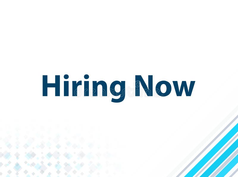 Hiring Now Modern Flat Design Blue Abstract Background Stock ...