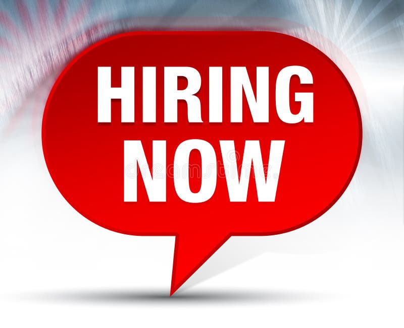 Hiring Now Red Bubble Background Stock Photo - Image of require, bubble ...