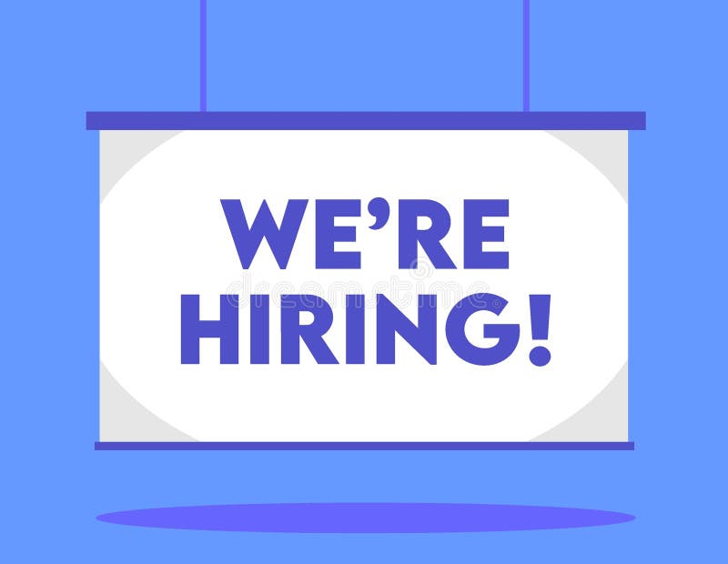 We are Hiring, we are Open Position Stock Illustration - Illustration ...