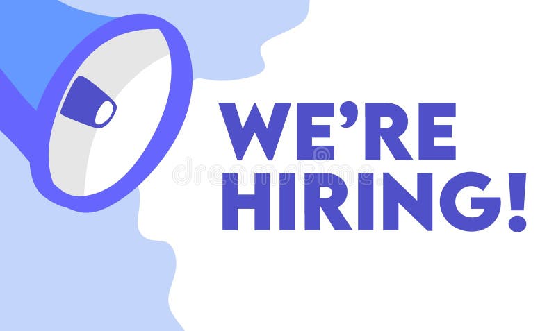 We are Hiring, we are Open Position Stock Illustration - Illustration ...