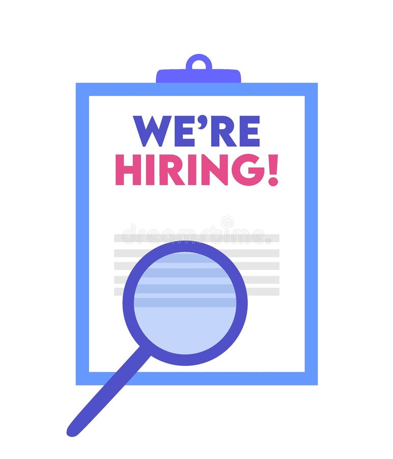 We are Hiring, we are Open Position Stock Illustration - Illustration ...