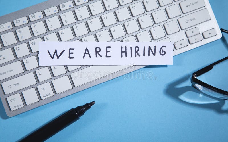 We are Hiring on Paper with a Computer Keyboard, Marker and Other ...