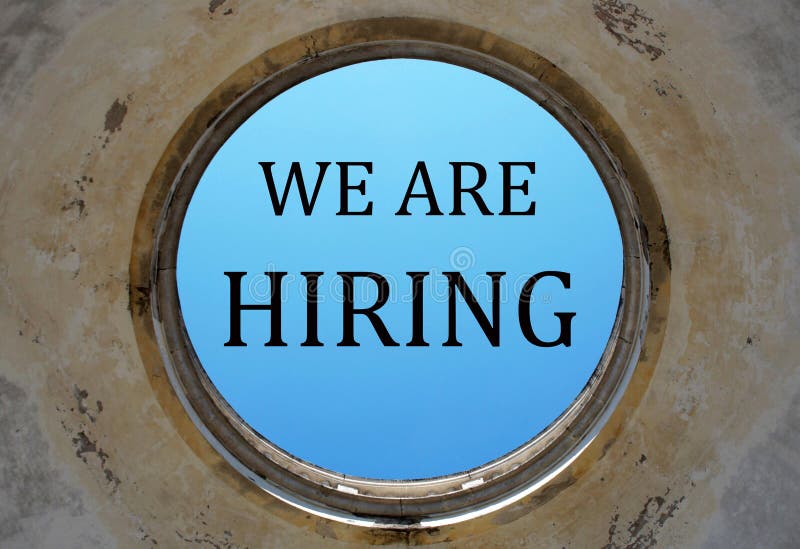 We are Hiring Photo Concept in Classic Style Stock Image - Image of ...