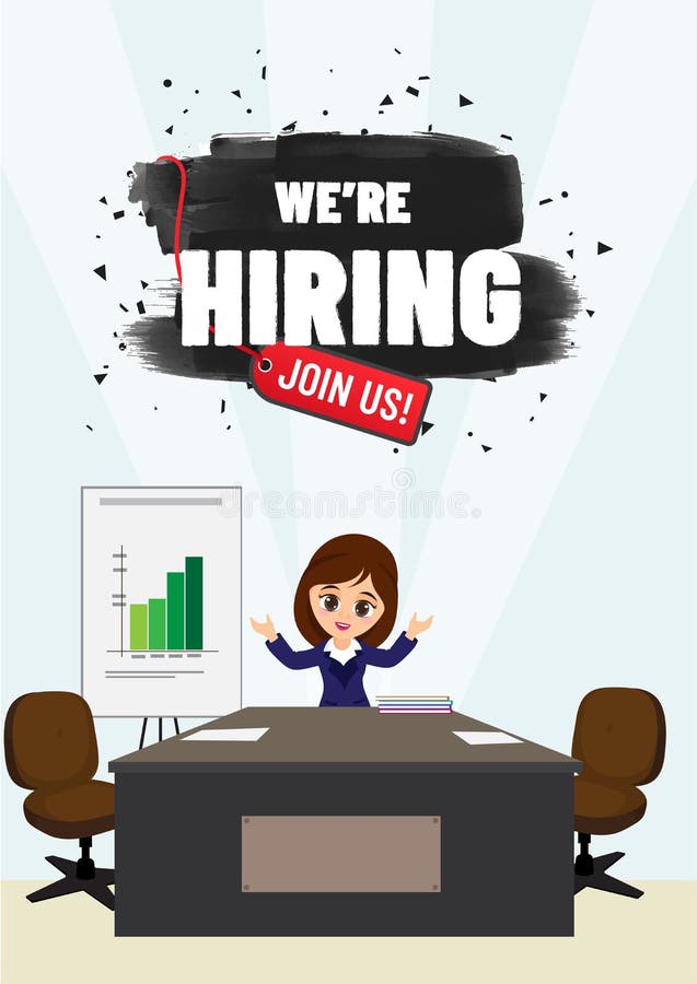 We are Hiring Poster or Banner Design. Job Vacancy Advertisement Stock ...