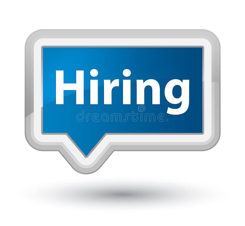 Hiring Prime Blue Banner Button Stock Illustration - Illustration of ...