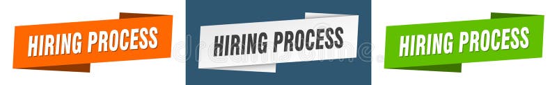 Hiring Process Banner. Hiring Process Ribbon Label Sign Set Stock ...