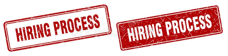 Hiring Process Stamp Set. Hiring Process Square Grunge Sign Stock ...
