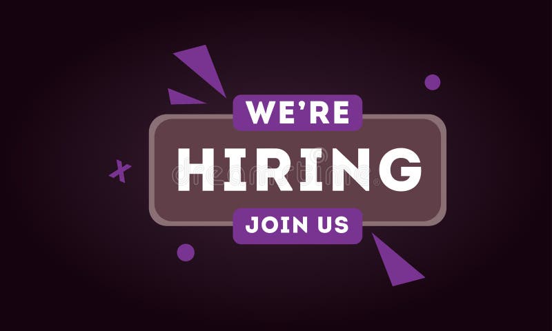 Hiring Recruitment Open Vacancy Design Info Label Template. Join Us ...