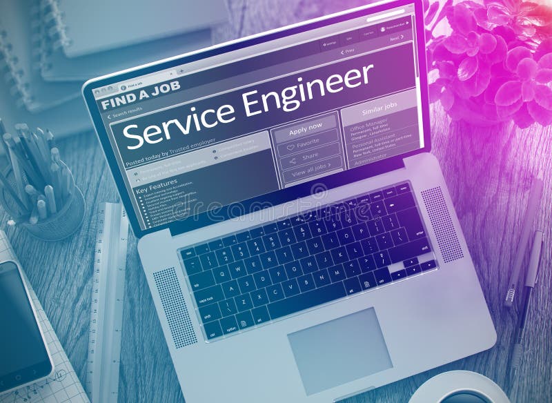 Service Desk Engineer Wanted. 3D. Stock Photo - Image of desk ...
