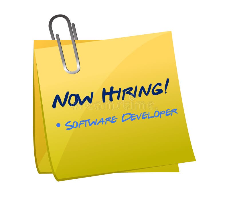 Hiring Software Developer Post Illustration Stock Illustration ...