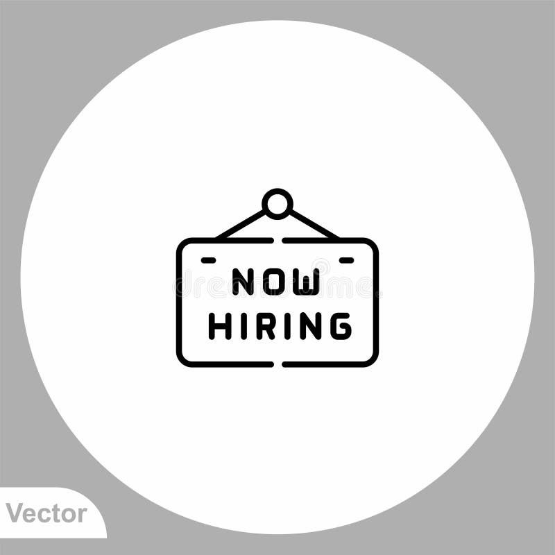 Hiring Vector Icon Sign Symbol Stock Illustration - Illustration of ...