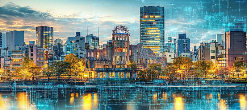Hiroshima Peace Memorial Park Integrated with Digital Network, Symbol ...