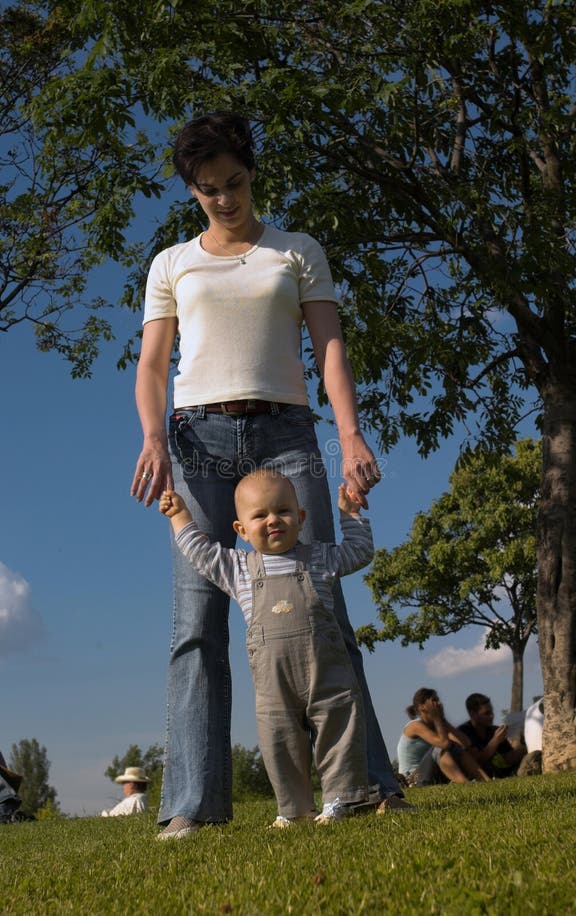 His 1st steps stock photo. Image of blue, high, height - 959656