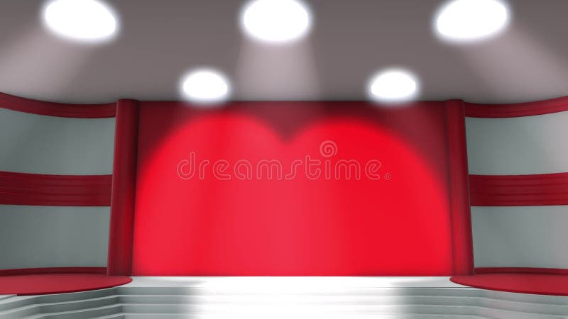 Virtual studio red color stock video. Video of blue - 172481903