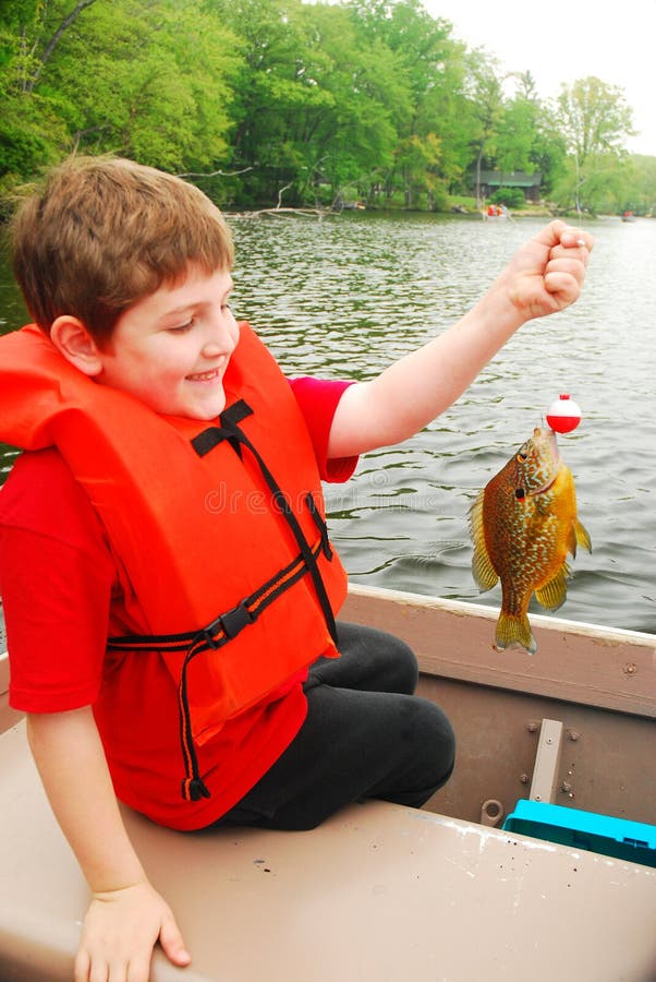 His First Fish stock image. Image of hold, lake, kirkikis - 88152361