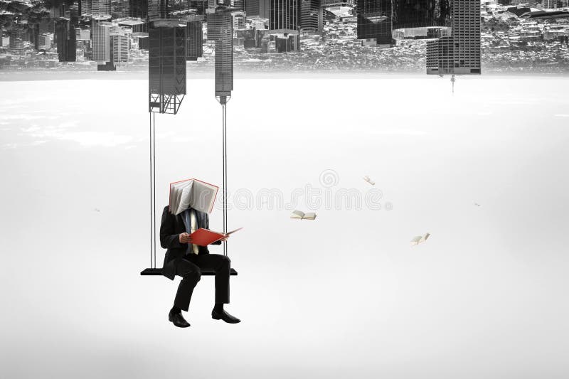 His Head Full of Knowledge. Mixed Media Stock Image - Image of faceless ...