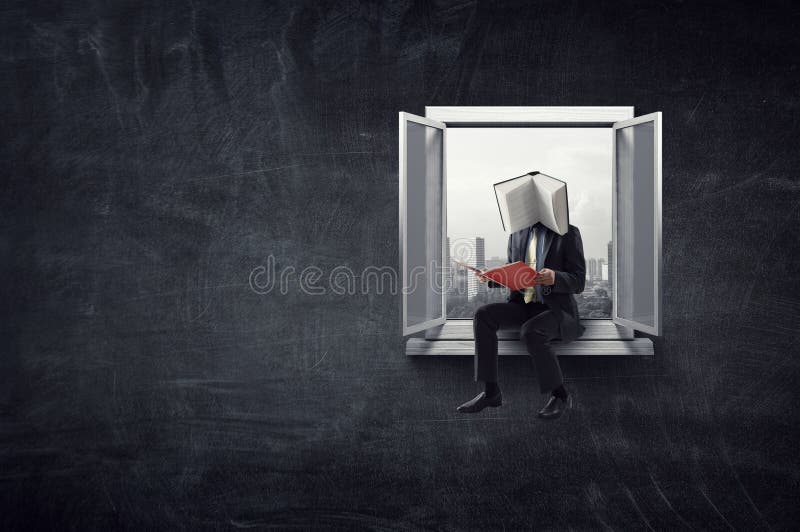 His Head Full of Knowledge. Mixed Media Stock Image - Image of creative ...