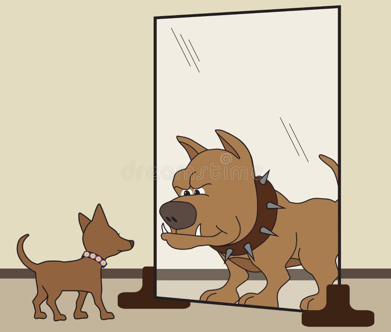 Cartoon Dog Look Mirror Stock Illustrations – 6 Cartoon Dog Look Mirror ...