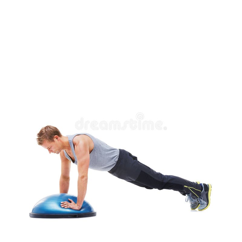 His Workout Plan is Simple but Effective. a Young Man Doing Push-ups on ...