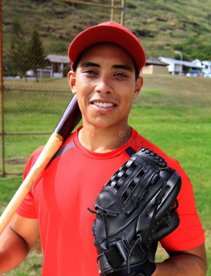 Hispanic Baseball Player Smiling Stock Photo - Image of game, exercise ...