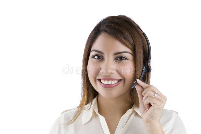 Hispanic Call-center Employee Stock Image - Image of secretary ...