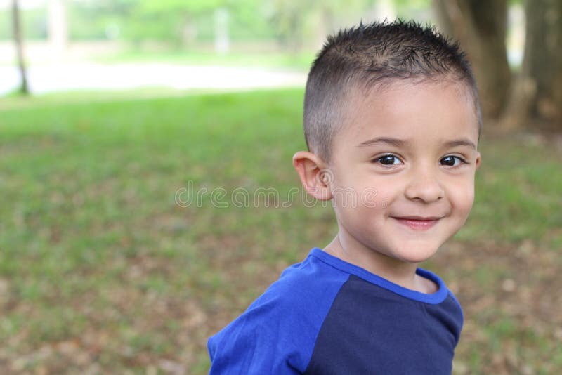 Hispanic Child Smiling in the Park Stock Image - Image of argentinean ...