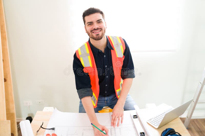 Hispanic Contractor at Work Stock Photo - Image of home, adult: 41159904