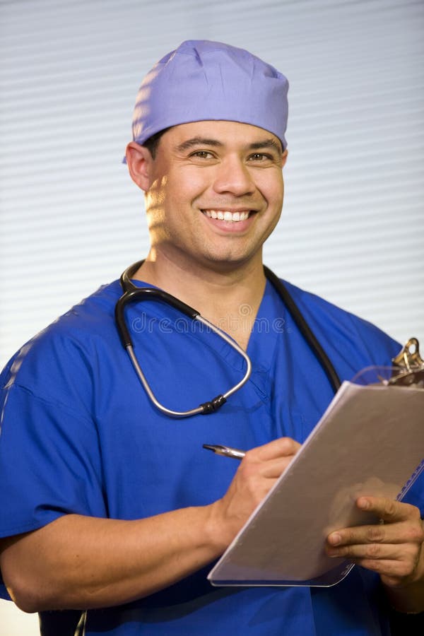 Hispanic Doctor in the Office Stock Image - Image of medical ...
