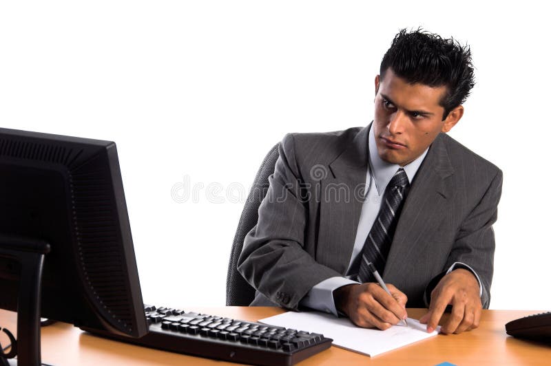 Hispanic Executive stock image. Image of collar, grey - 1639953