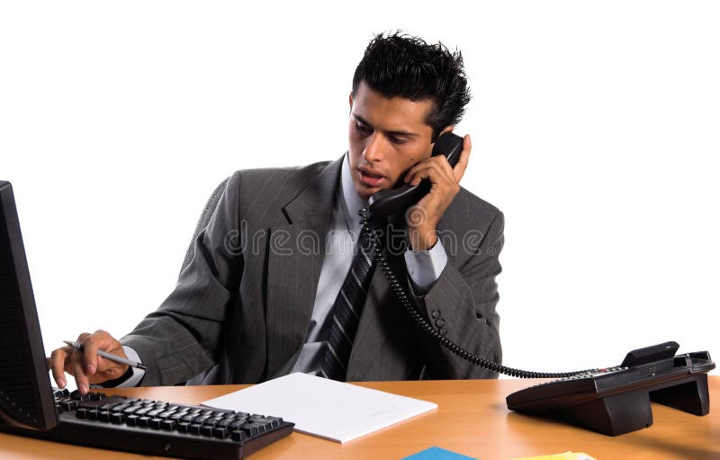 Hispanic Executive stock image. Image of typing, worker - 1639959