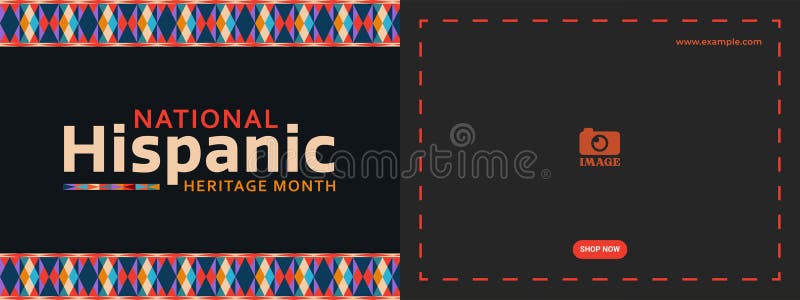 Hispanic Heritage Month. Abstract Pattern Ornament Banner Design ...