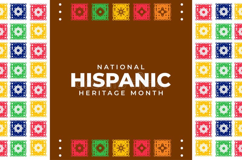 Hispanic Heritage Month Background Design Vector Collection Stock Photo ...
