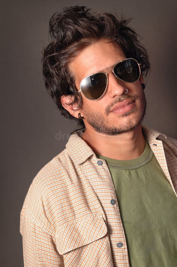 Handsome Hispanic Man with Natural Look Stock Image - Image of hispanic ...