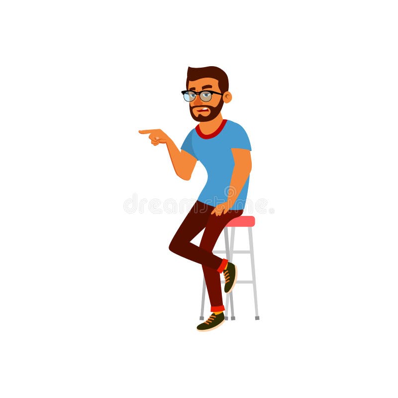 Hispanic Man Accusing His Employee of Bad Work Cartoon Vector Stock ...