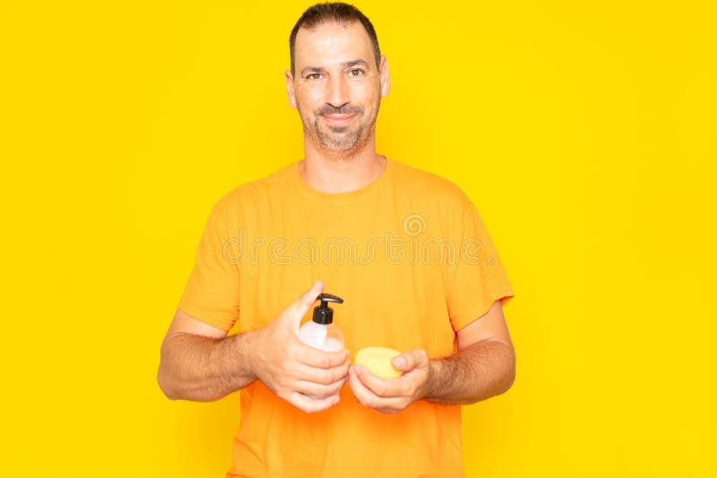 Hispanic Man with Beard in His 40s Looking Smiling at the Camera while ...