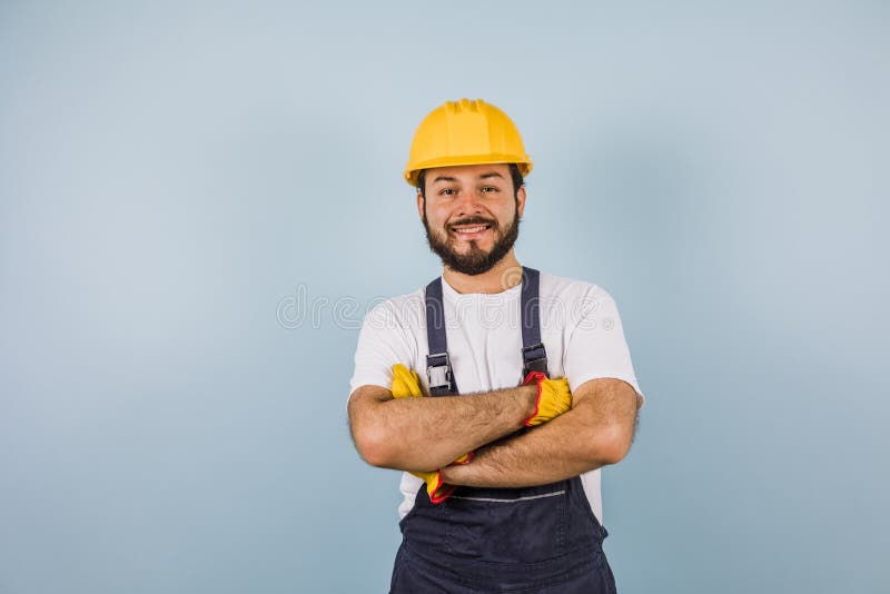 Hispanic Man Professional Engineering and Worker with Helmet in Mexico ...
