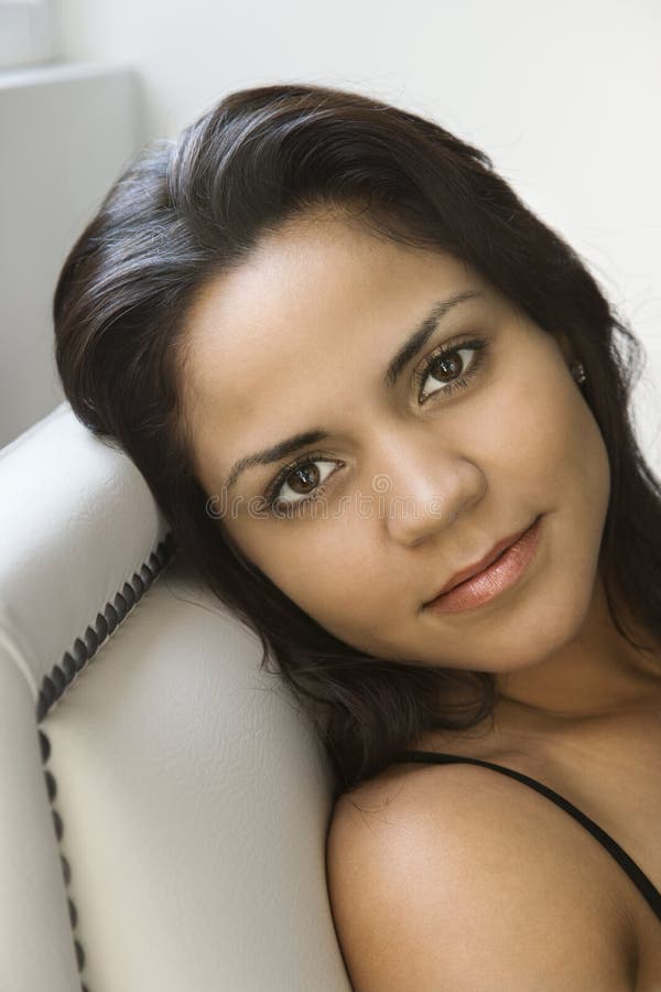 Hispanic woman portrait. stock image. Image of female - 2424677