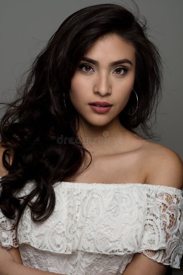 Hispanic Woman Portrait stock image. Image of mexican - 95628153