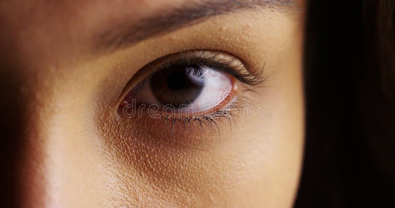 Hispanic woman s eyes stock photo. Image of closeup, iris - 46737272