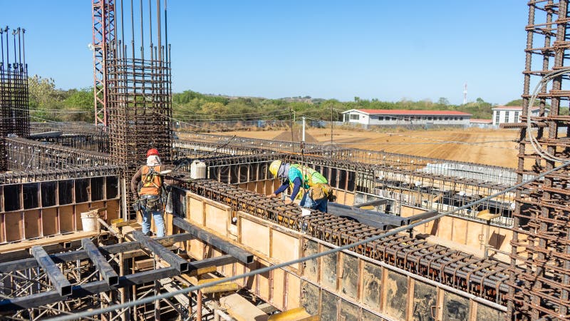 Hispanic Workers Working on the Construction Stock Photo - Image of ...