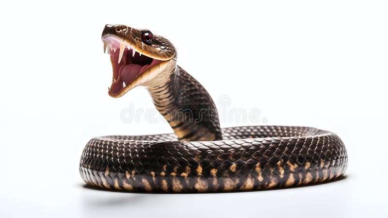 A Hissing Cobra Ready To Strike Stock Illustration - Illustration of ...