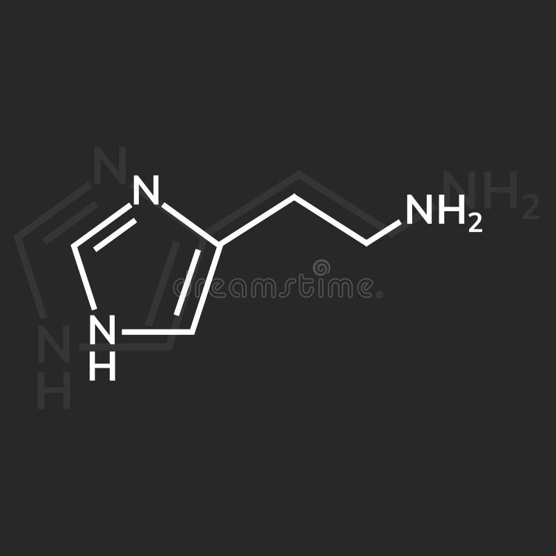 Histamine Molecular Formula Stock Vector - Illustration of inflammatory ...