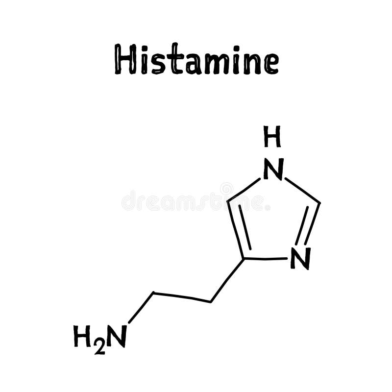 Histamine Molecular Formula Stock Vector - Illustration of biochemistry ...