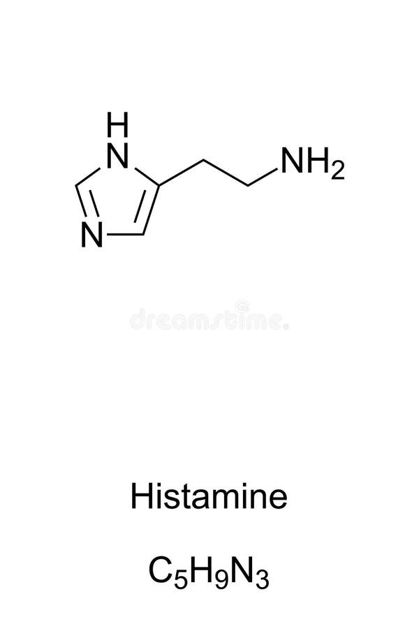 Histamine Molecule, Skeletal Formula Stock Vector - Illustration of ...