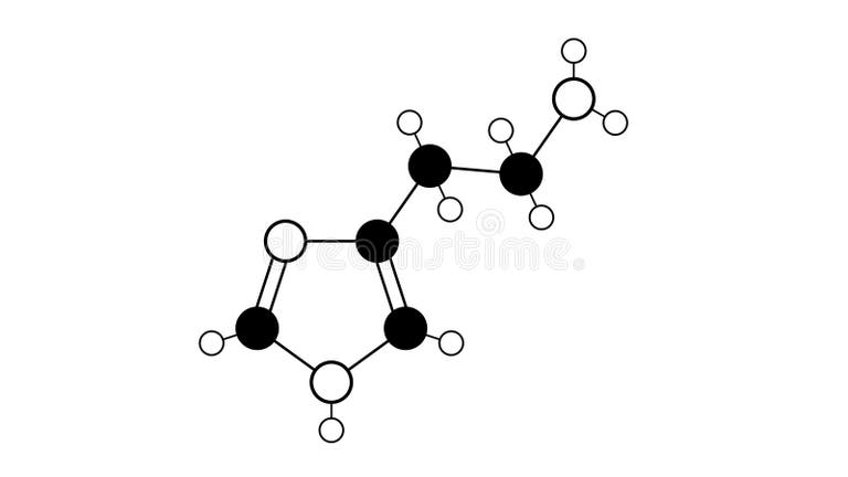 Histamine Molecule, Structural Chemical Formula, Ball-and-stick Model ...