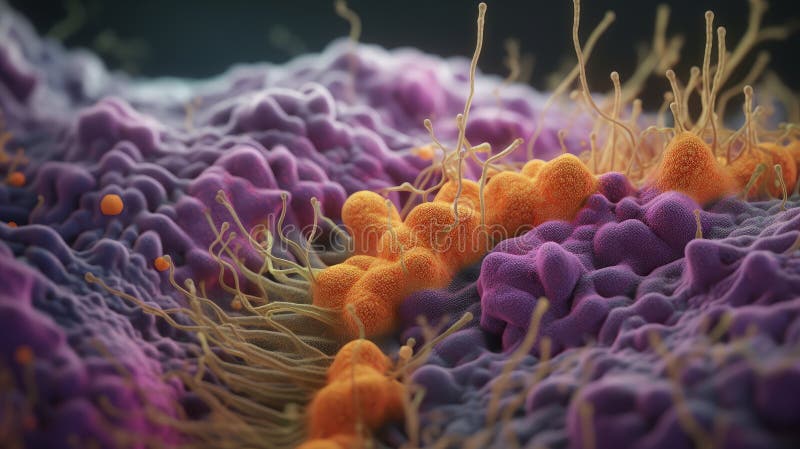 Histamine Receptor Communication Under Microscope Stock Illustration ...