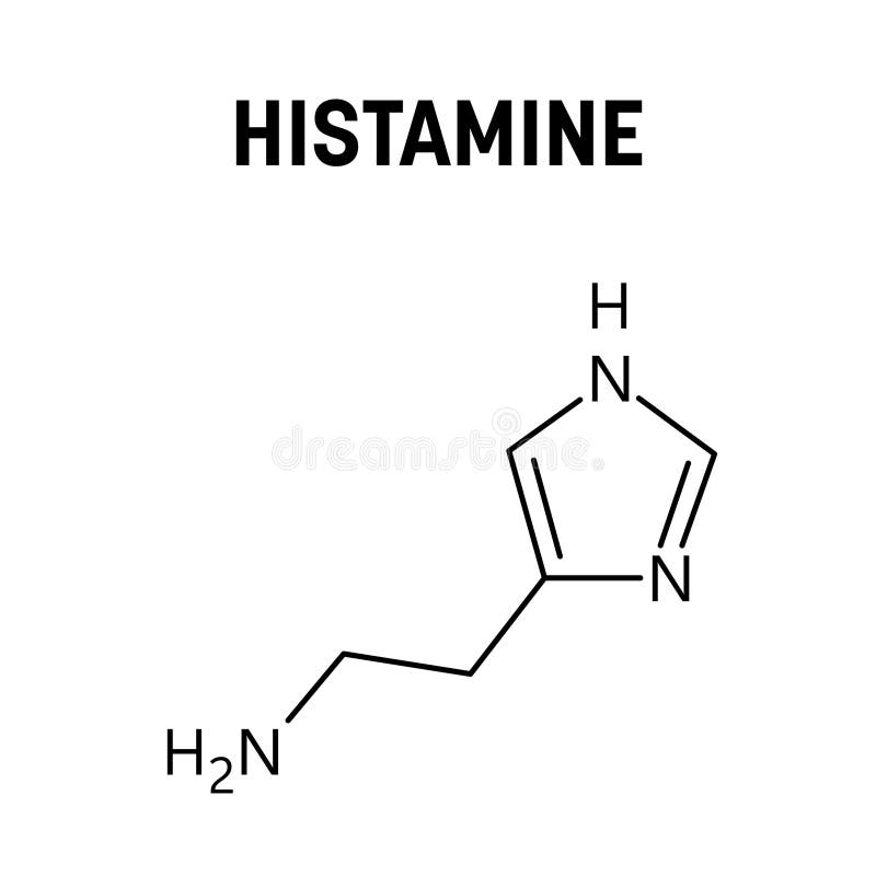 Histamine Molecular Formula Stock Vector - Illustration of biochemistry ...